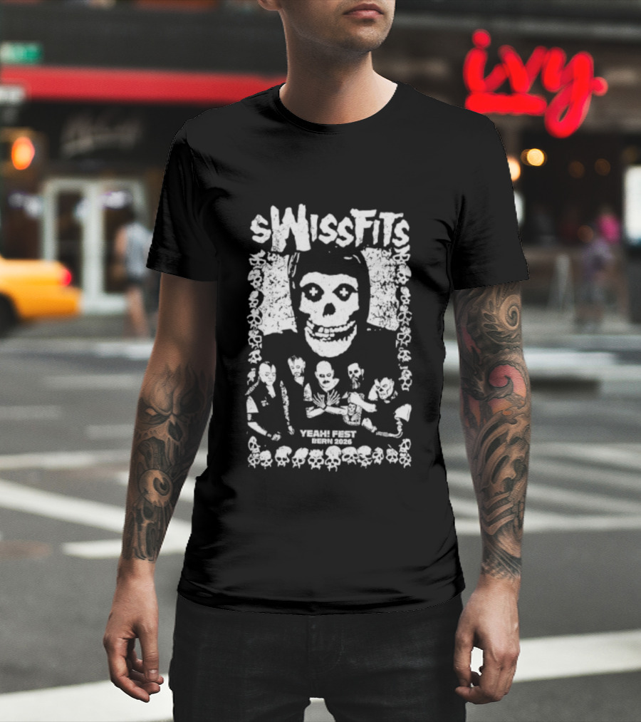 Swissfits Yeah! Fest Bern 2026 Punk Rock Skull Skeletons T-Shirt