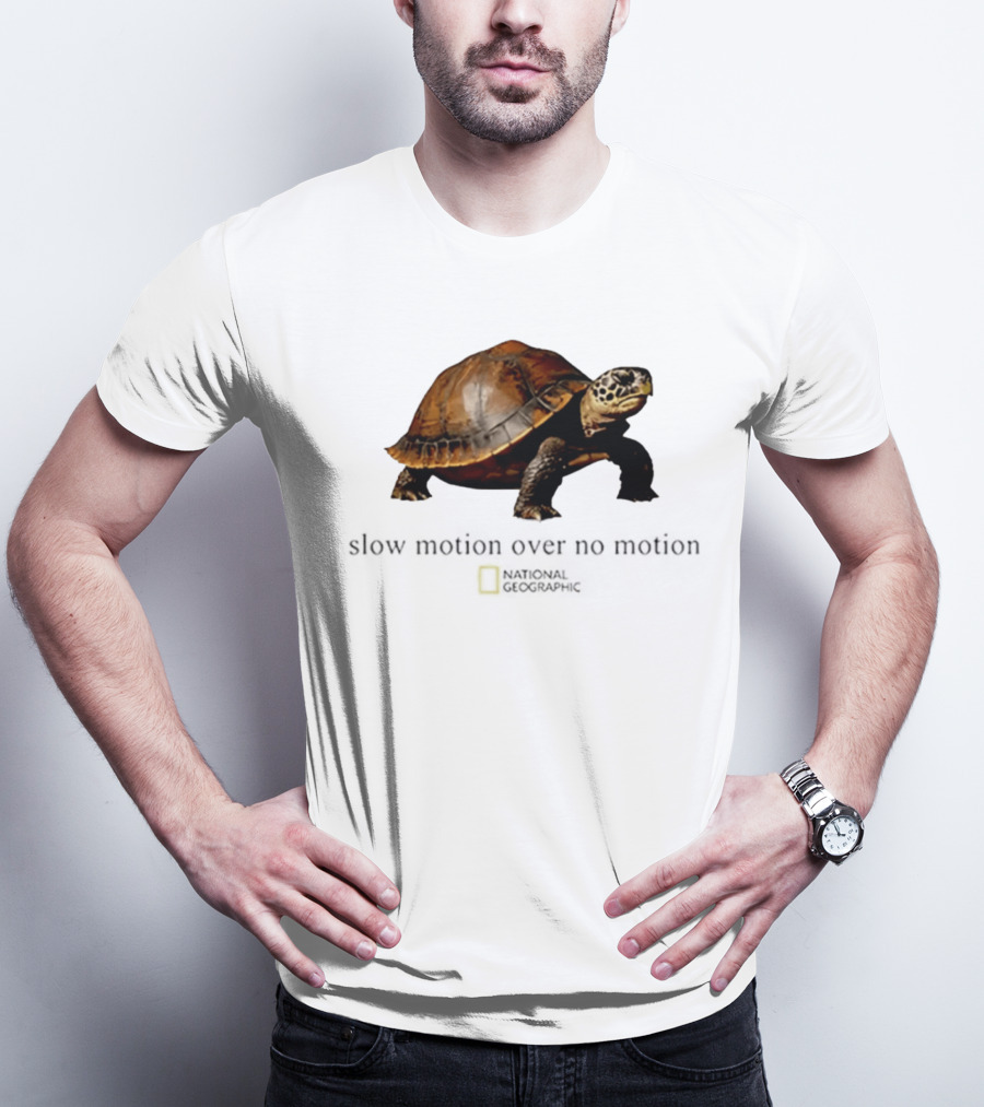 Slow Motion Over No Motion Turtle National Geographic T-Shirt