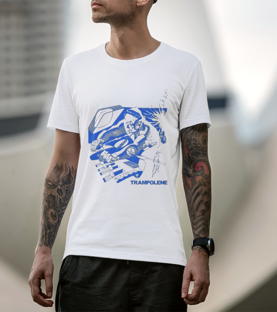 Trampolene DJ Tramps Music Mixing Motorcycle T-Shirt