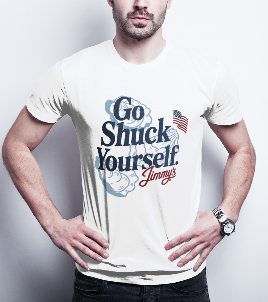 Jimmy's Go Shuck Yourself Oyster American Flag T-Shirt