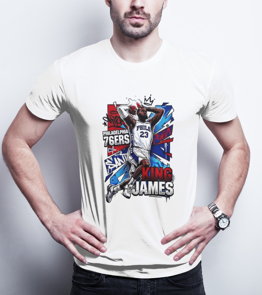 Philadelphia 76ers King James LeBron 2026 NBA Basketball T-Shirt