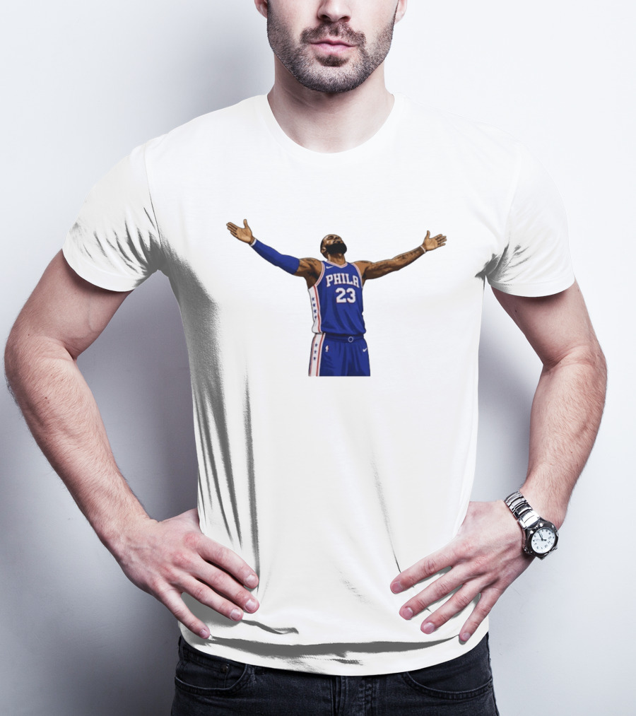 LeBron James Philadelphia 76ers Number 23 NBA Celebration Moment T-Shirt