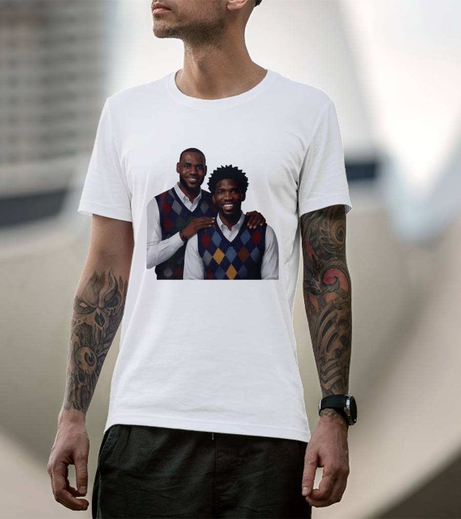 Lebron James Joel Embiid Philadelphia 76ers Step Brothers Crossover NBA Comedy T-Shirt