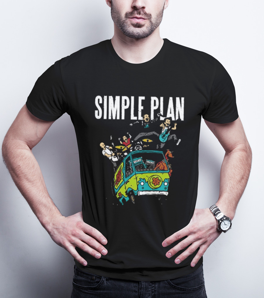Simple Plan Bigger Than You Think Tour 2026 The Sequel Scooby Doo Mystery Machine Dates T-Shirt