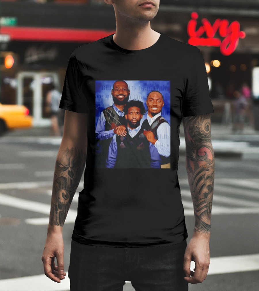 LeBron James Tyrese Maxey Joel Embiid Step Brothers Philadelphia Basketball T-Shirt