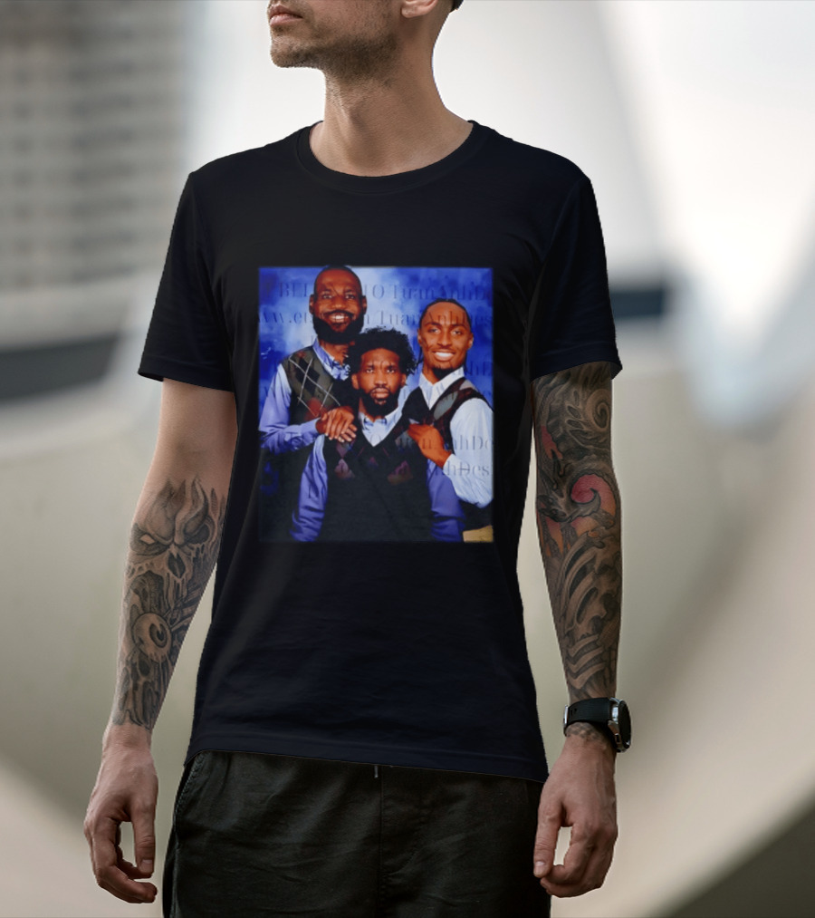 LeBron James Tyrese Maxey Joel Embiid Step Brothers Philadelphia Basketball T-Shirt