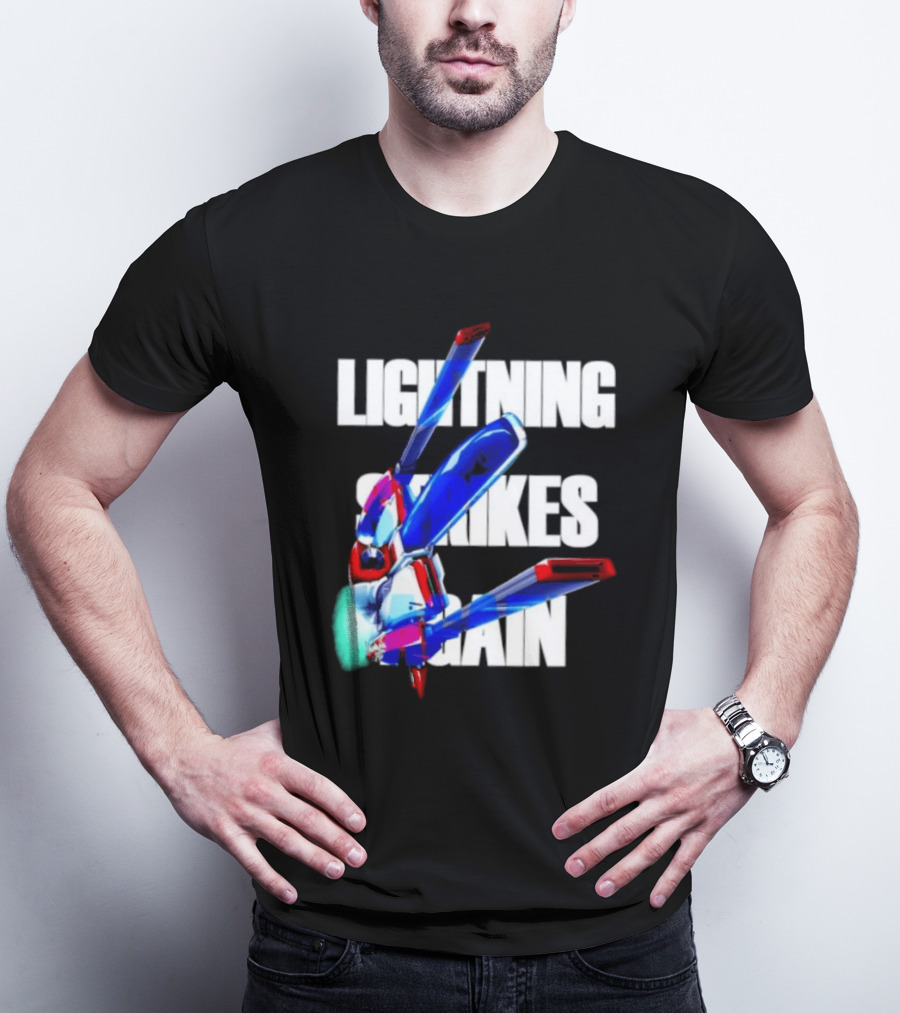 Lightning Strikes Again Gundam Mecha Robot T-Shirt
