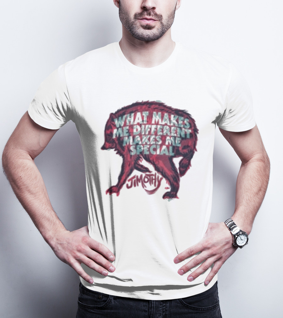 Jimothy What Makes Me Different Makes Me Special Wolf T-Shirt