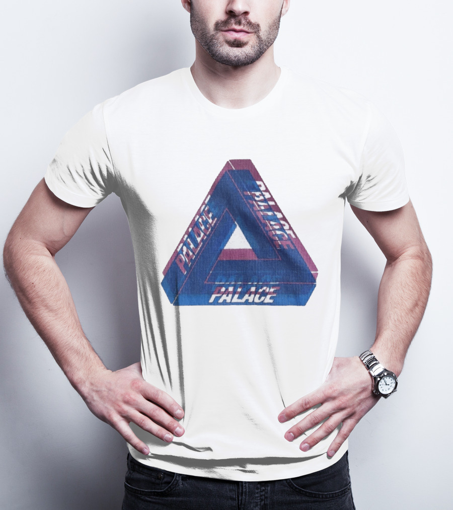 Palace Blur Tri Ferg Optical Illusion Triangles T-Shirt