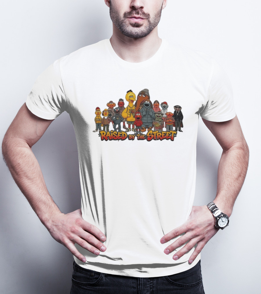 Raised By The Street Vintage Cartoon Characters Collection T-Shirt