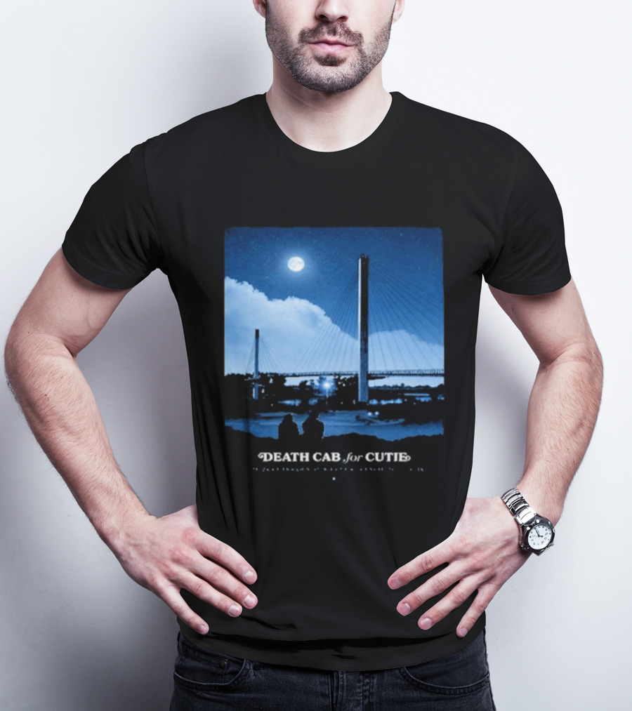 Death Cab For Cutie Council Bluffs IA 2026 Bridge Moonlit T-Shirt