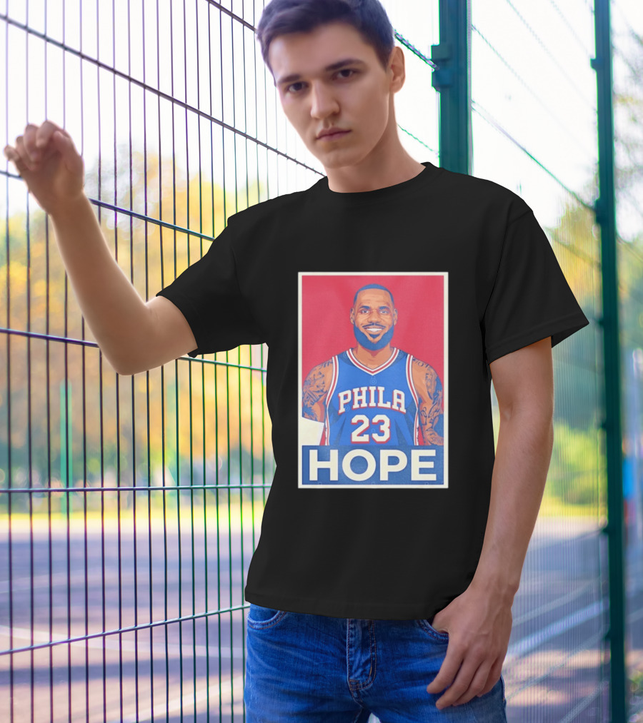 LeBron James 23 Phila Hope Basketball Jersey T-Shirt