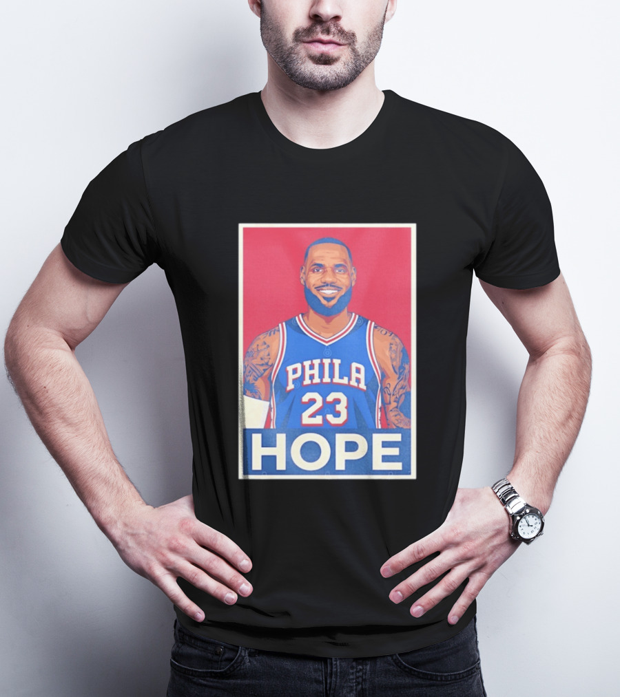 LeBron James 23 Phila Hope Basketball Jersey T-Shirt