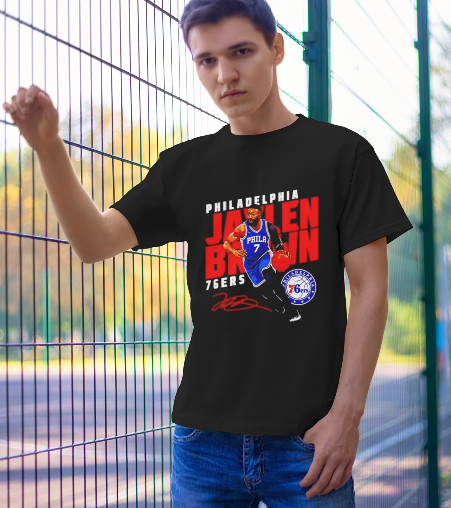 Philadelphia 76ers NBA Jalen Brown 7 Signature T-Shirt