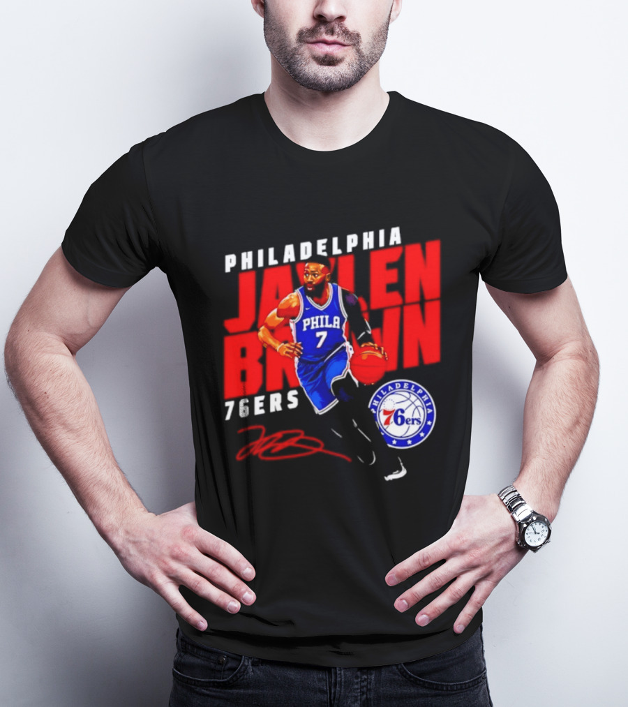 Philadelphia 76ers NBA Jalen Brown 7 Signature T-Shirt