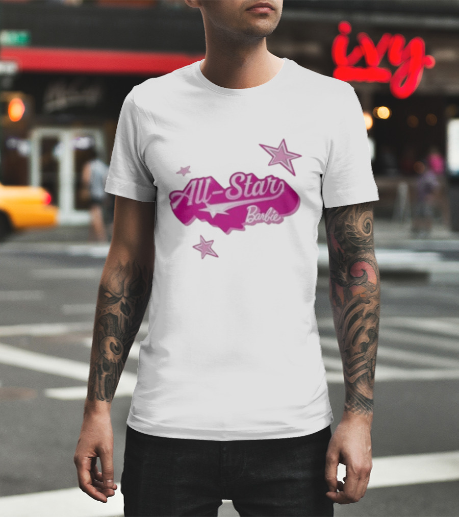 Angel Reese All Star Barbie Pink Star T-Shirt