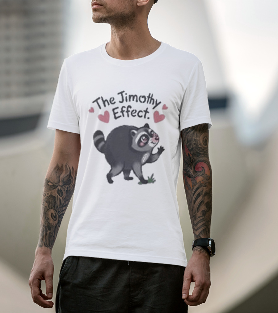 The Jimothy Effect Raccoon With Hearts T-Shirt