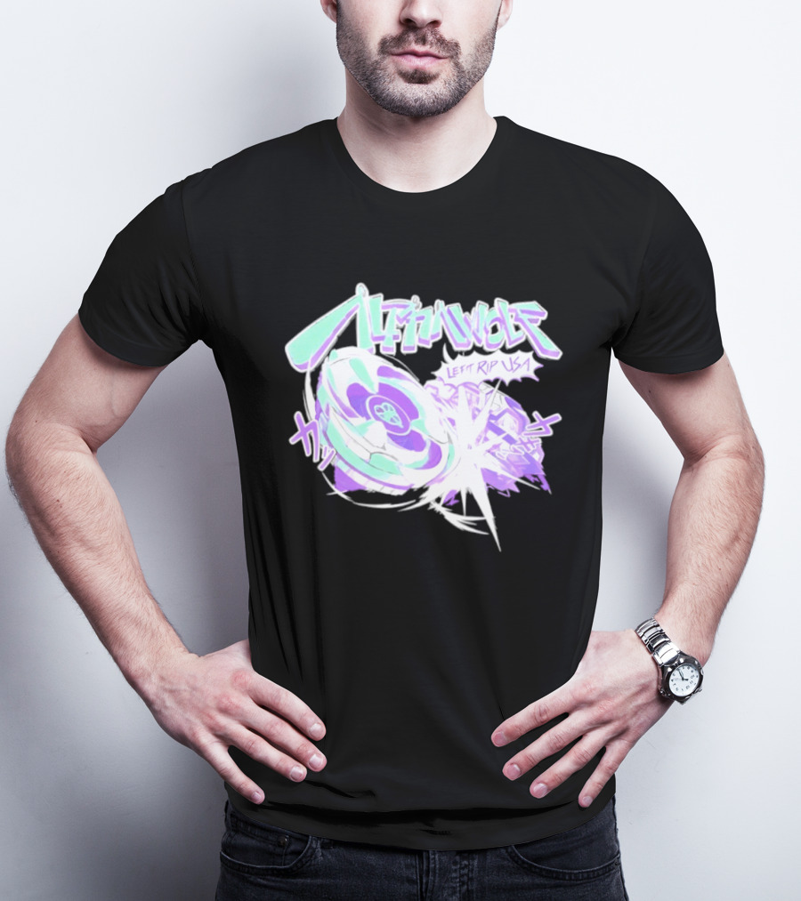 Alpha Wolf Left Rip USA Beyblade Anime Burst T-Shirt