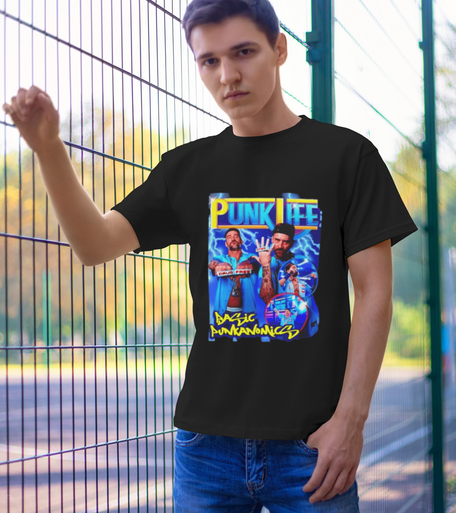 Punk Life Basic Punkanomics Drug Free CM Punk T-Shirt
