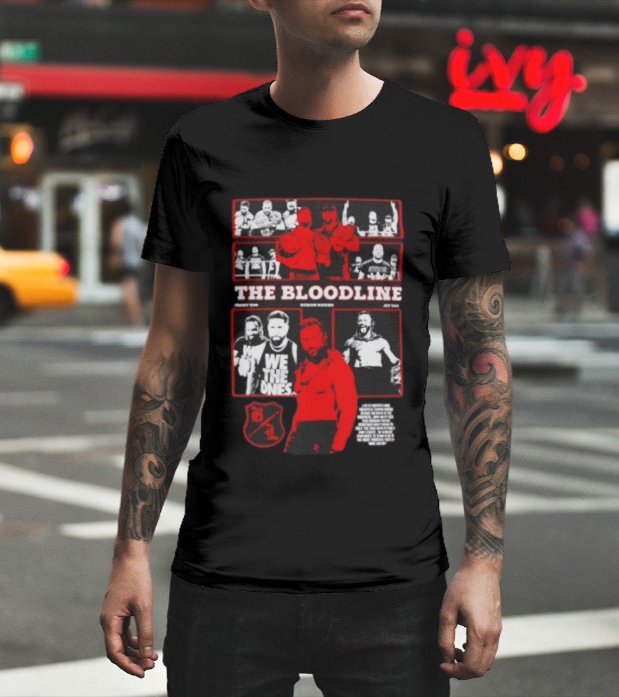 The Bloodline WWE Roman Reigns Jimmy Uso Jey Uso We The Ones Collage 8 1 T-Shirt