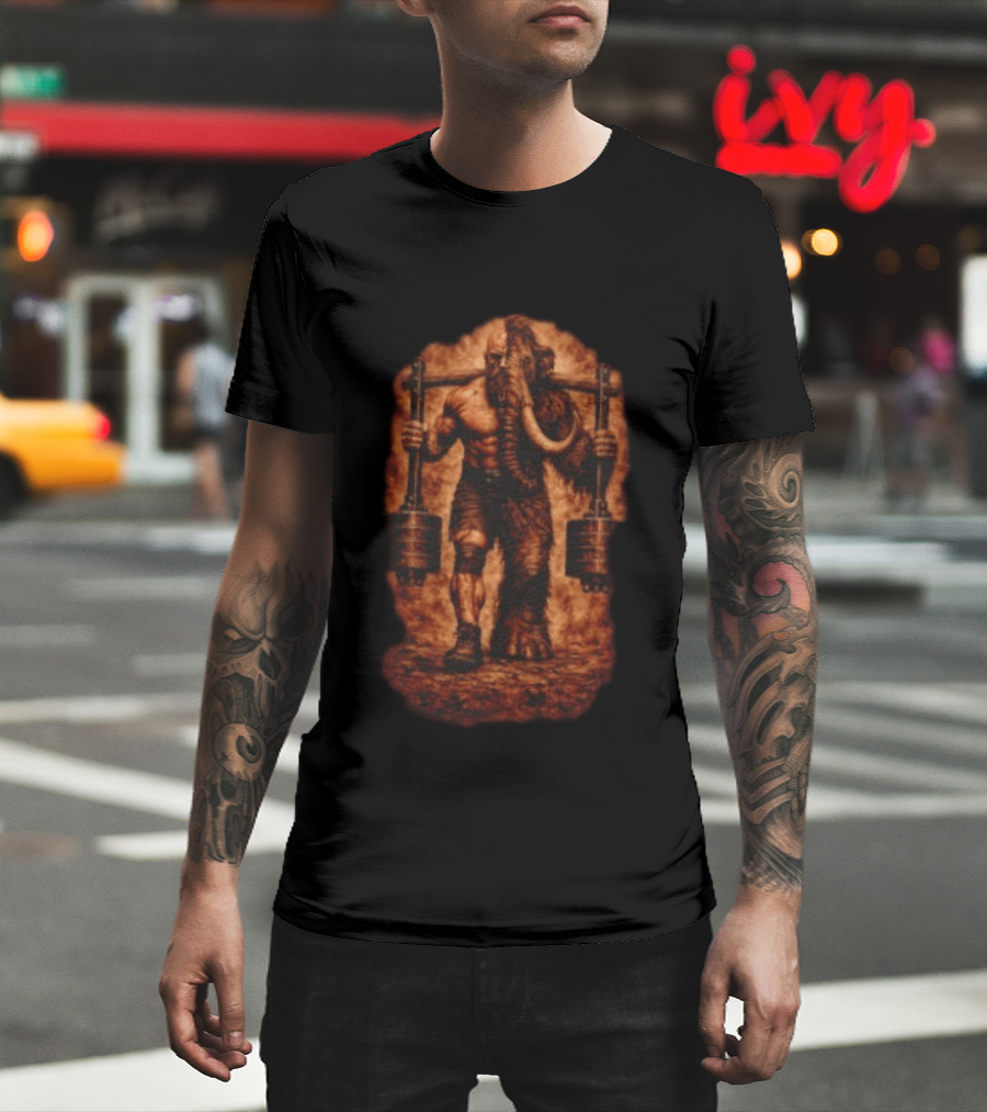 Donovan Cecil Mammoth Powerlifting Strongman T-Shirt