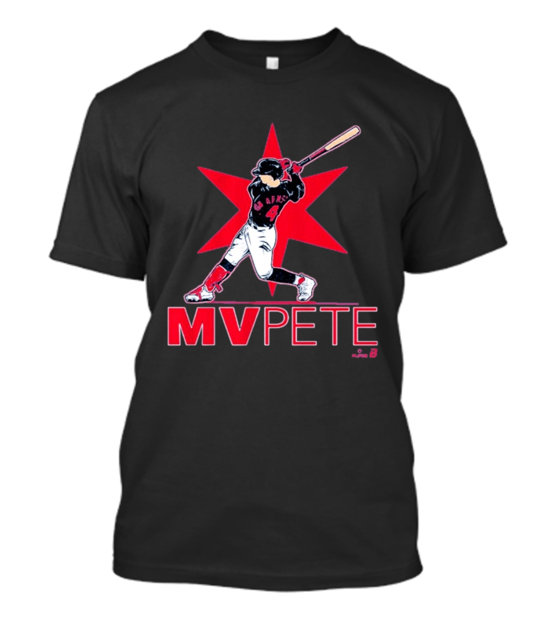 MVPete Baseball Player 4 AFMS Red Star T-Shirt