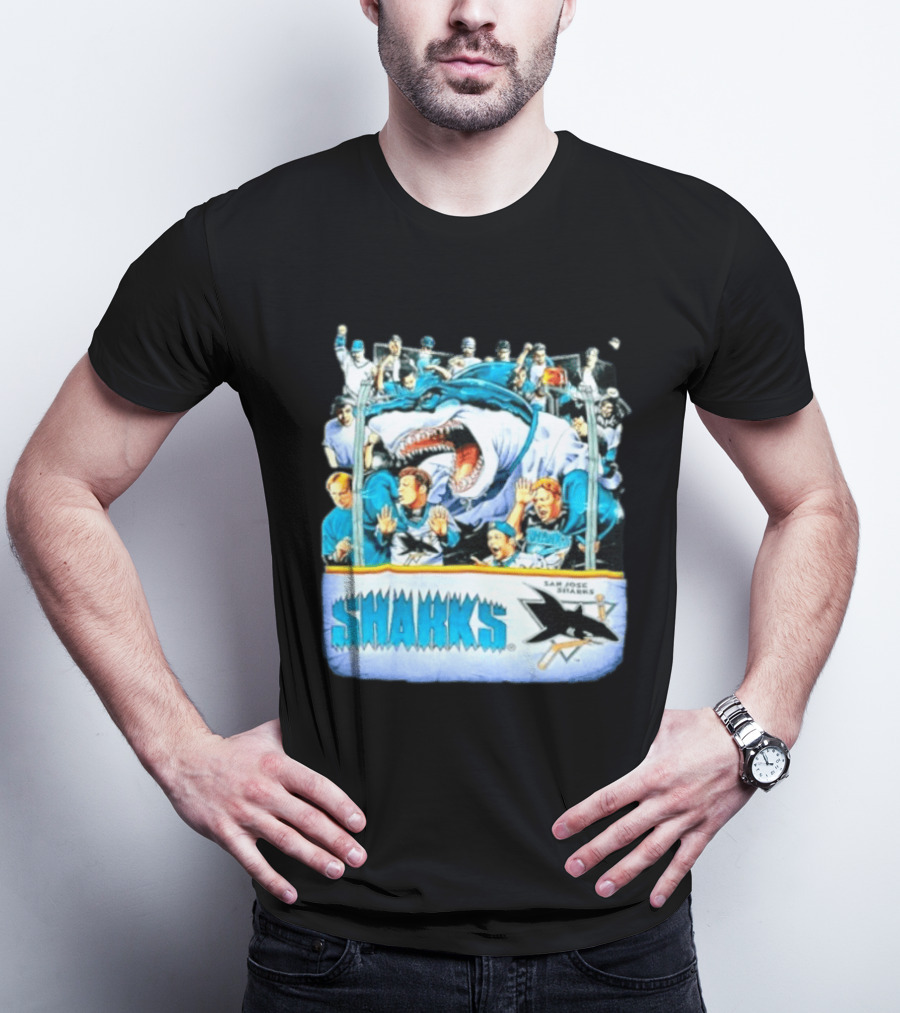 San Jose Sharks NHL Shark Attack Fans Ice Hockey T-Shirt