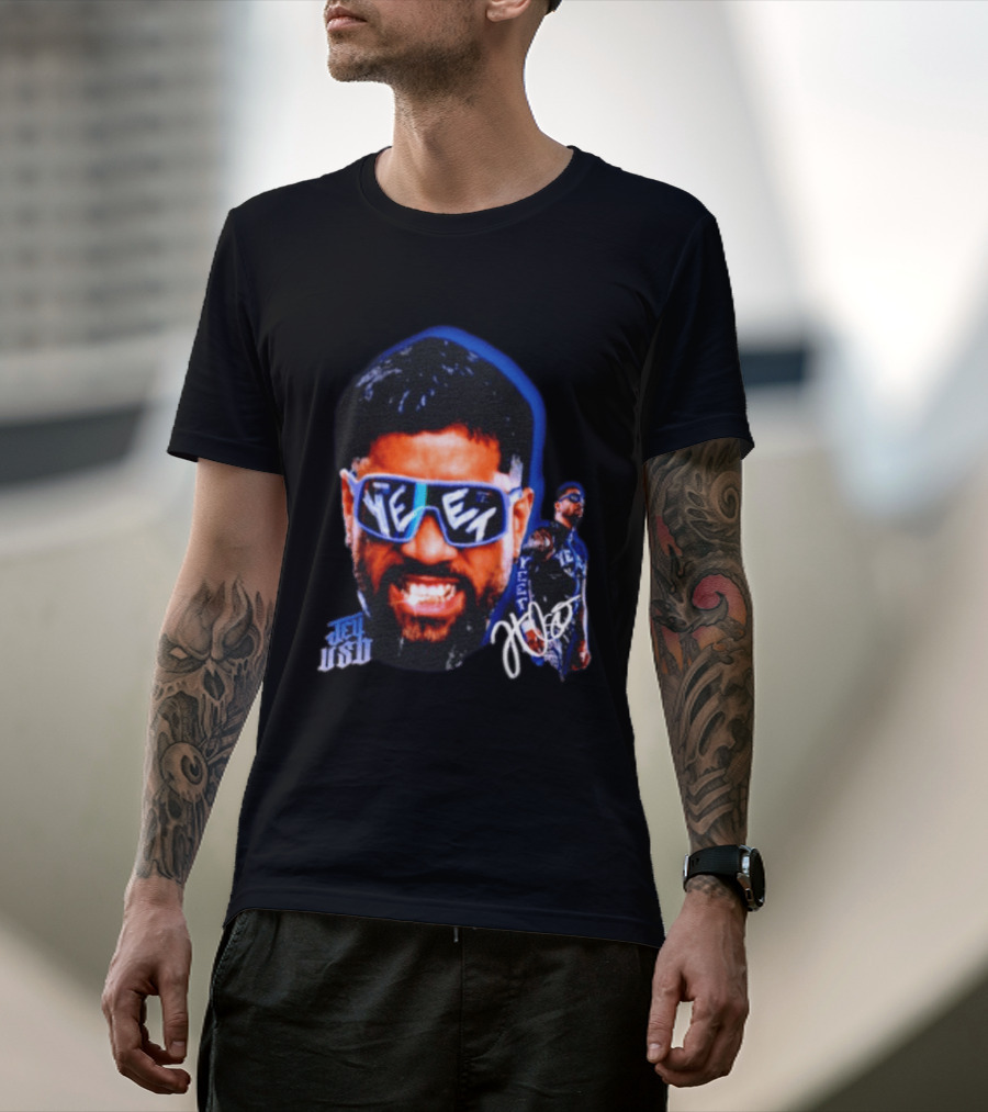 Jey Uso Yeet WWE Wrestling Bloodline Autograph Sunglasses T-Shirt