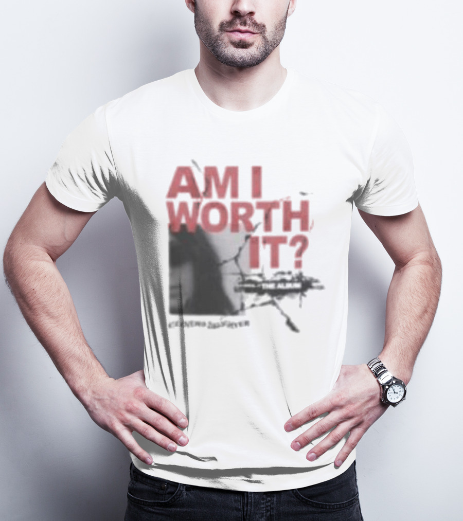 Clover's Daughter Am I Worth It Black And White T-Shirt