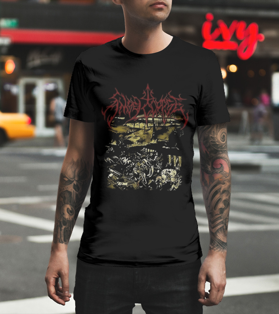 Angelcorpse Vomit War Crush The Sacred Heart Unholy Raven Dying Dove Of Peace Two Sided T-Shirt