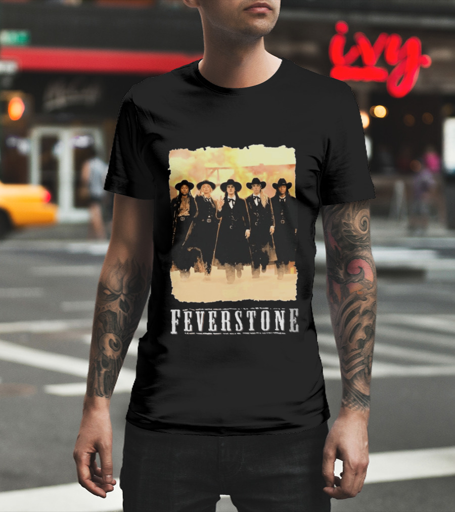 Feverstone Western Style Group In Cowboy Hats T-Shirt