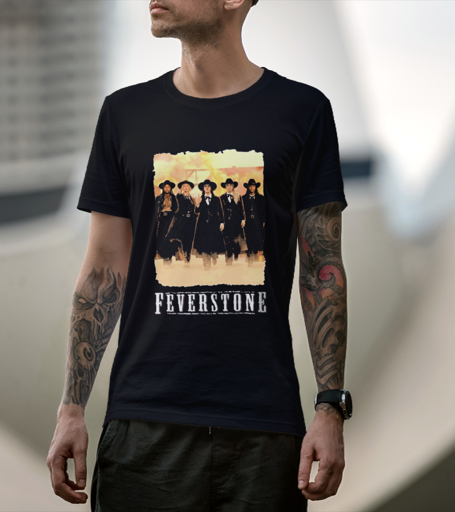 Feverstone Western Style Group In Cowboy Hats T-Shirt