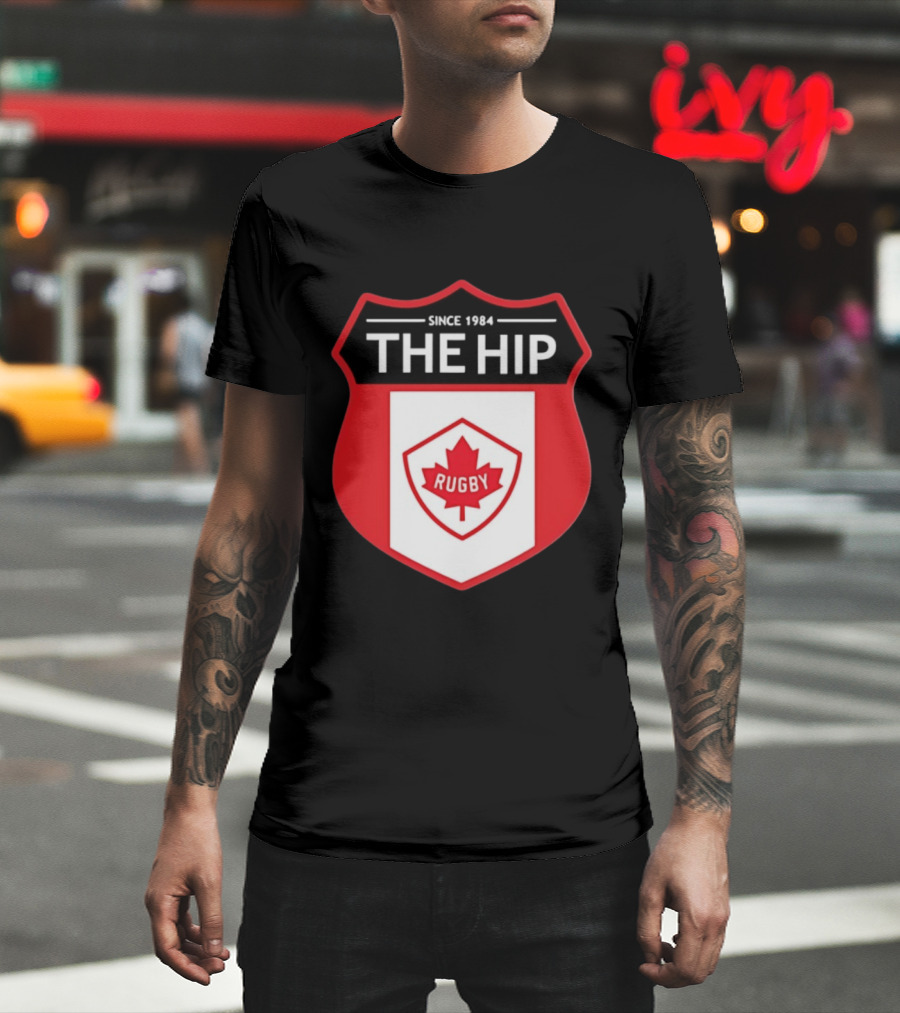 Canada Rugby The Hip Since 1984 Shield Maple Leaf Rugby T-Shirt