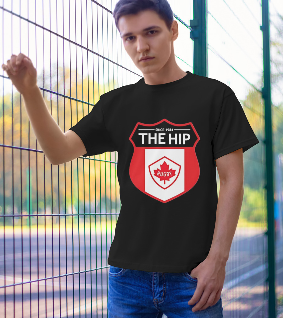 Canada Rugby The Hip Since 1984 Shield Maple Leaf Rugby T-Shirt