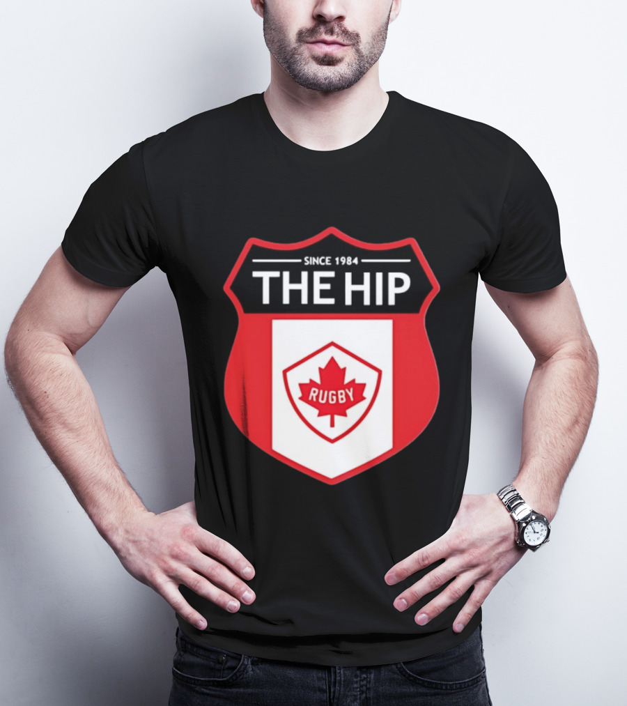 Canada Rugby The Hip Since 1984 Shield Maple Leaf Rugby T-Shirt