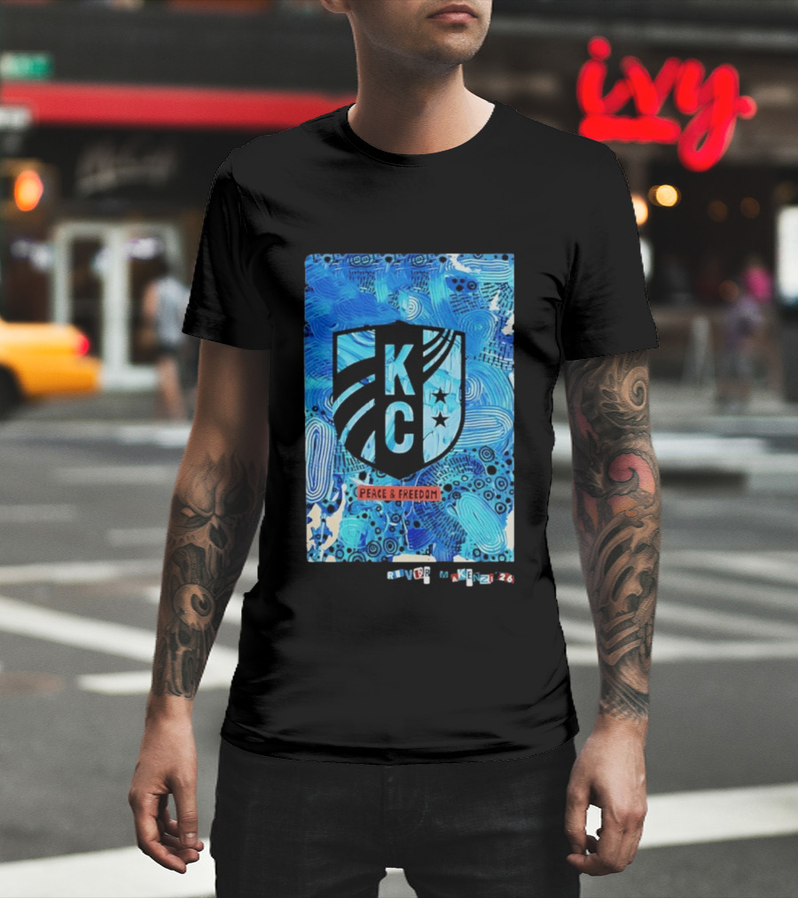 Kansas City Current KC Peace And Freedom River Makenzi 2026 T-Shirt