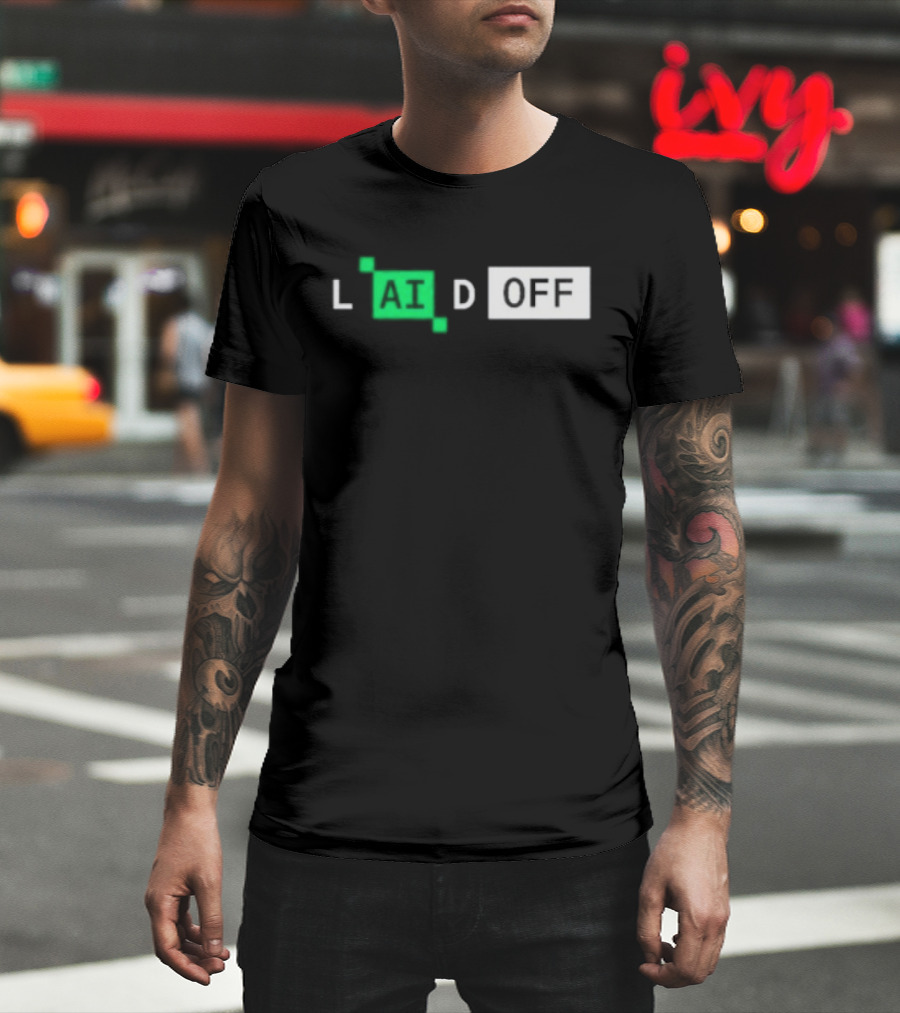 Laid Off AI Artificial Intelligence Tech Layoffs Green Circuit T-Shirt