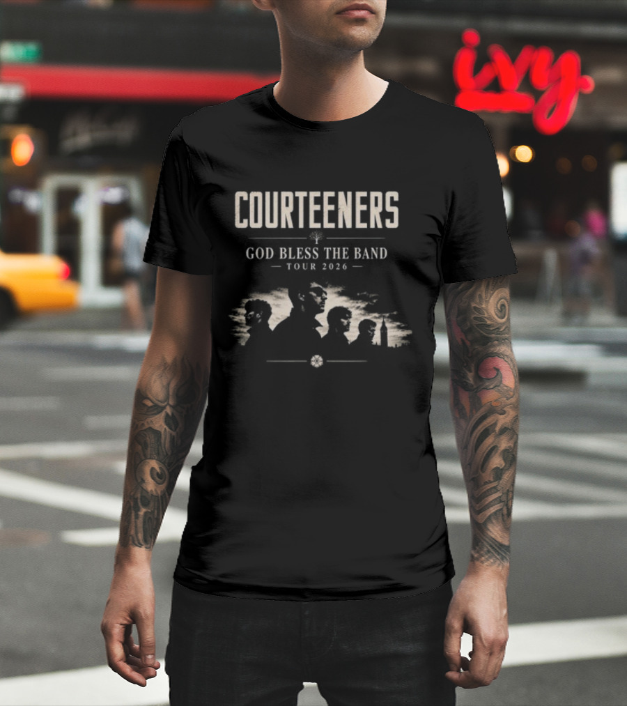 Courteeners God Bless The Band Tour 2026 Vintage Style Tour Dates T-Shirt