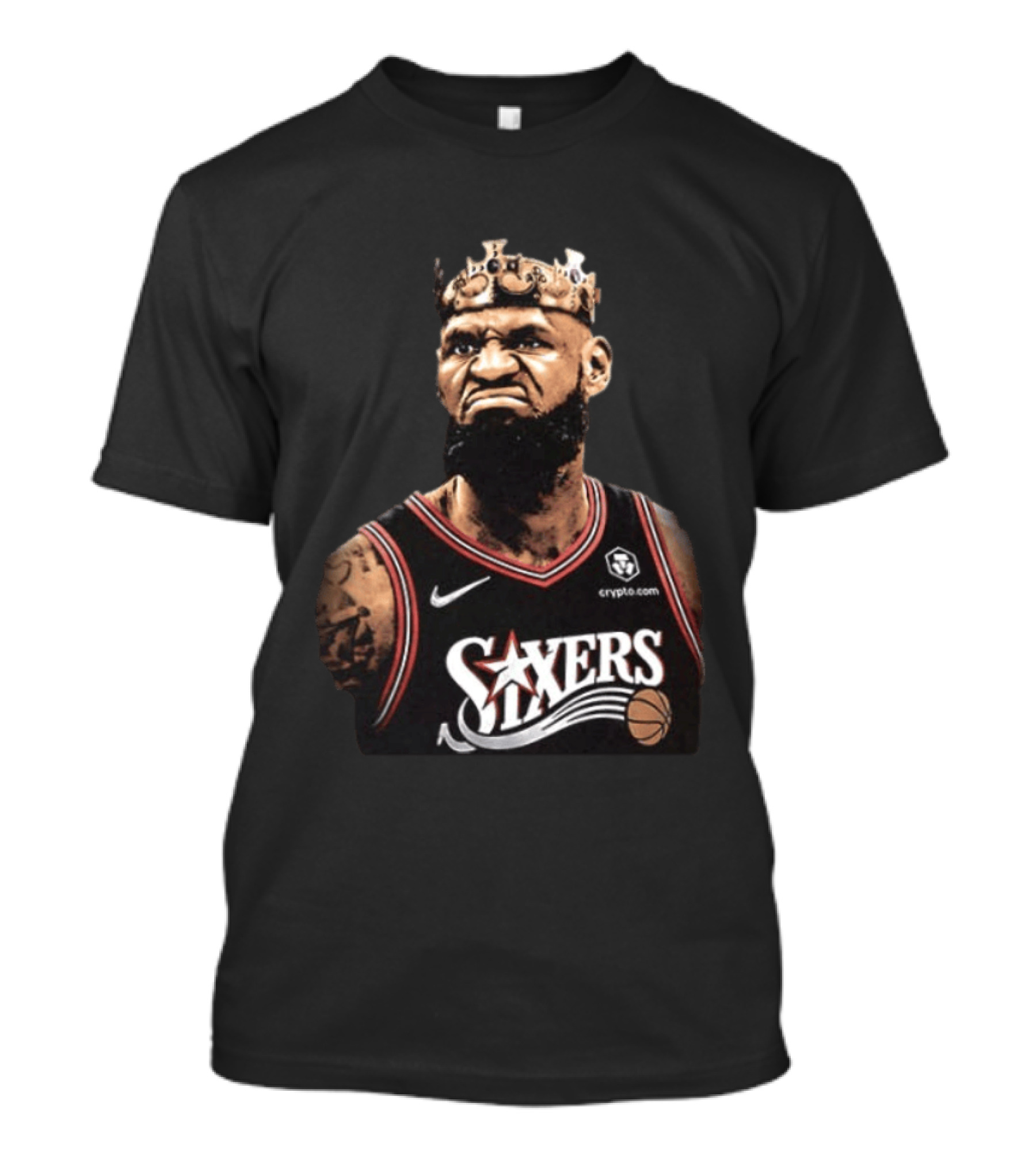 LeBron James Philadelphia 76ers Sixers King James Basketball Nike Crypto.com T-Shirt
