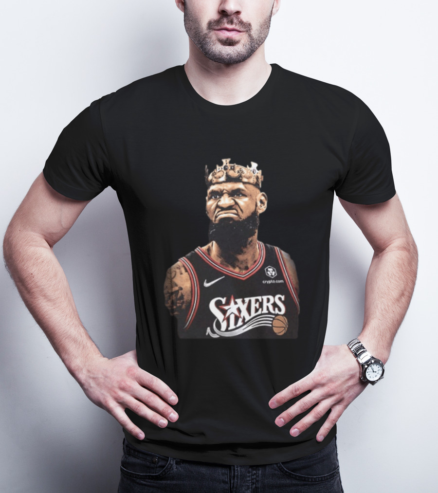 LeBron James Philadelphia 76ers Sixers King James Basketball Nike Crypto.com T-Shirt