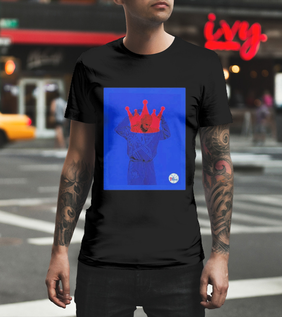 LeBron James NBA All Star Crown Philadelphia 76ers T-Shirt