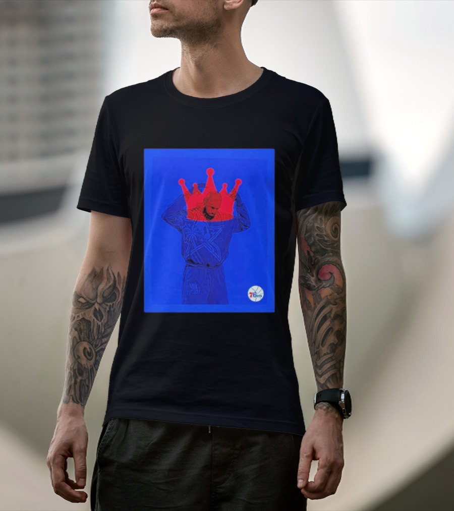 LeBron James NBA All Star Crown Philadelphia 76ers T-Shirt