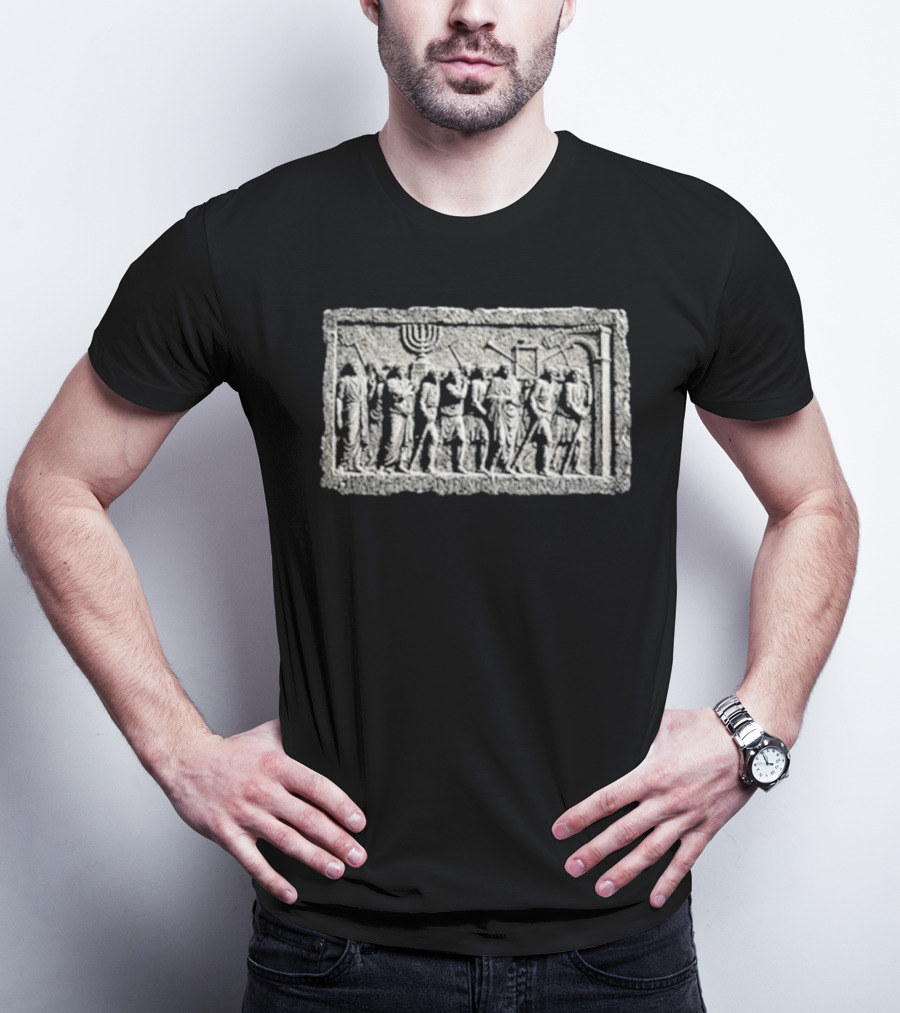 Nick Fuentes Arch Of Titus Menorah Relief Roman Soldiers T-Shirt
