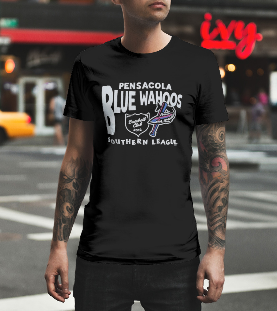 Pensacola Blue Wahoos Baseball Club 2012 Southern League T-Shirt