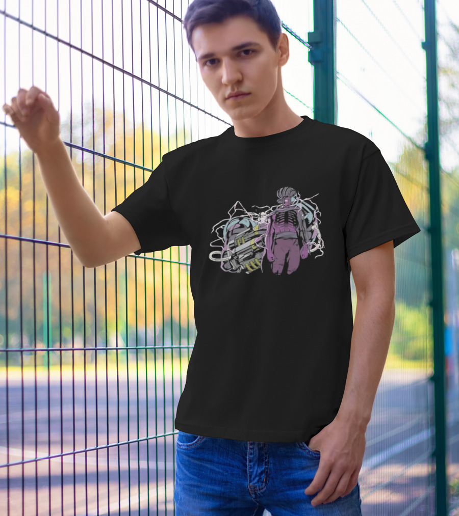 RIP Magnus Winged Figure With Pastel Skeleton Highlights T-Shirt