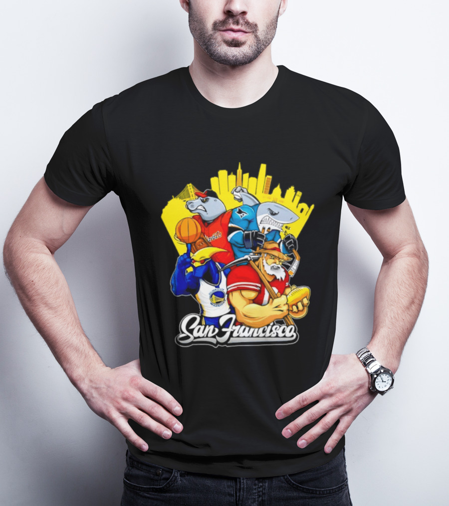 San Francisco Giants Warriors 49ers Sharks Skyline T-Shirt