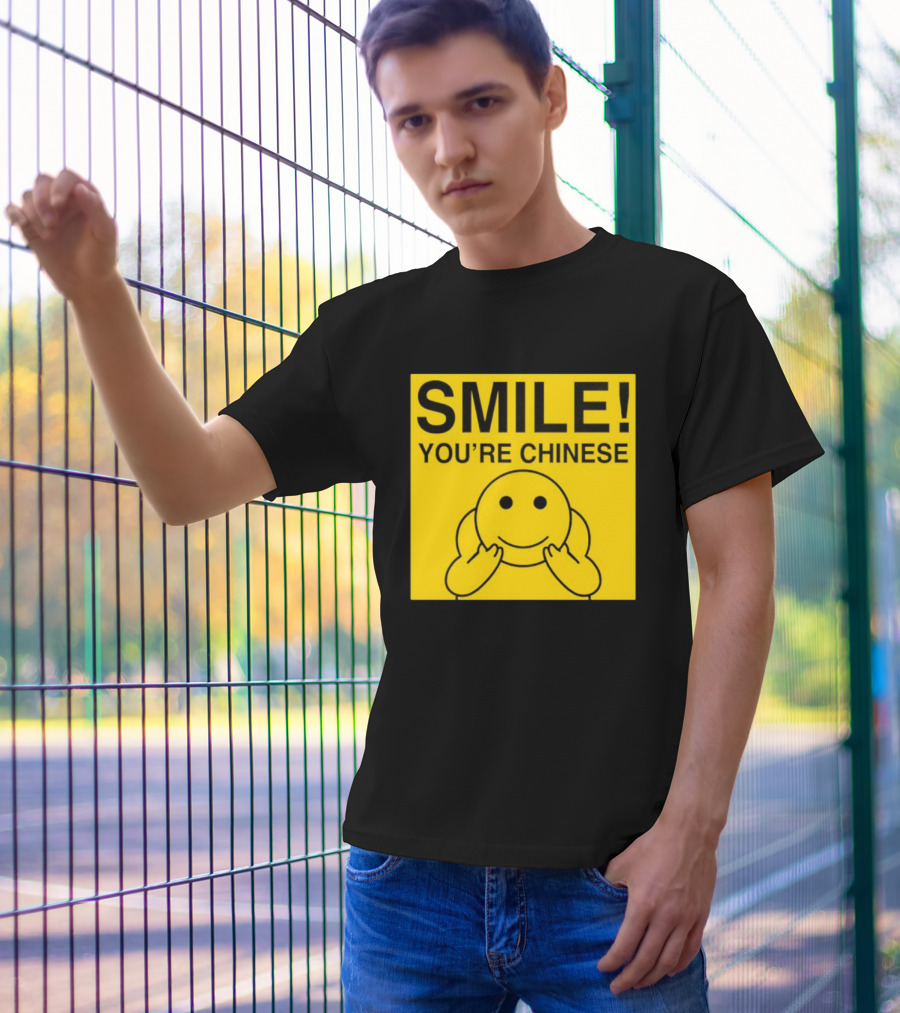 SMILE You're Chinese Sticker Emoticon Sign Yellow T-Shirt