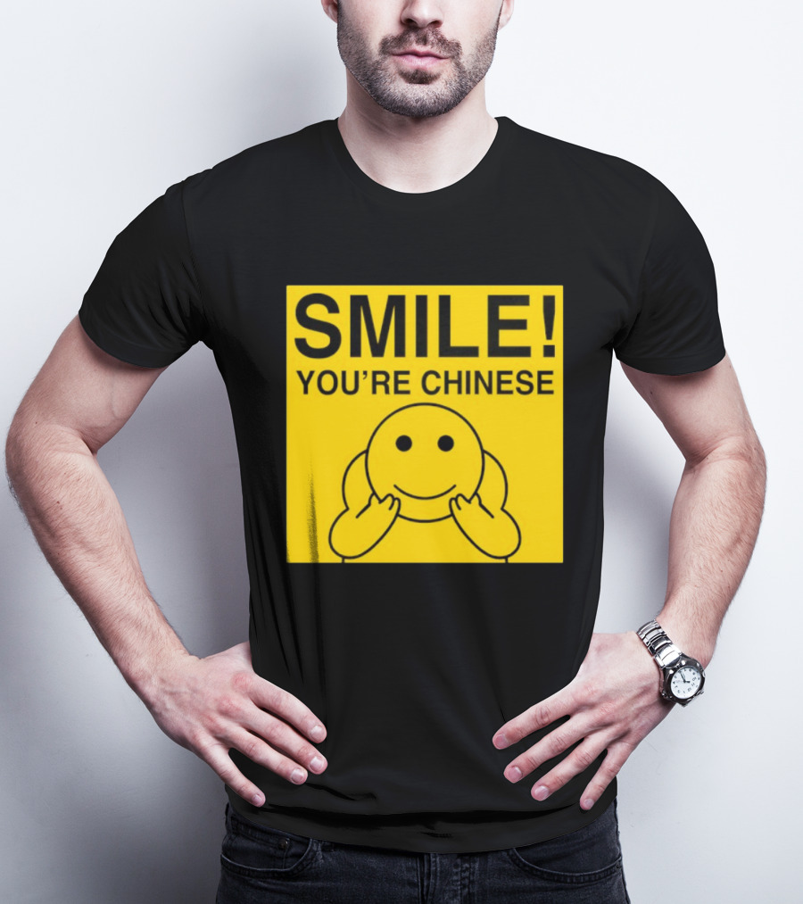SMILE You're Chinese Sticker Emoticon Sign Yellow T-Shirt