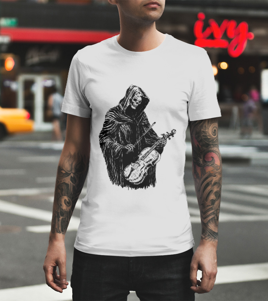 Avenged Sevenfold A7X North American Tour 2026 At Peace Tour Dates Grim Reaper Playing Violin T-Shirt