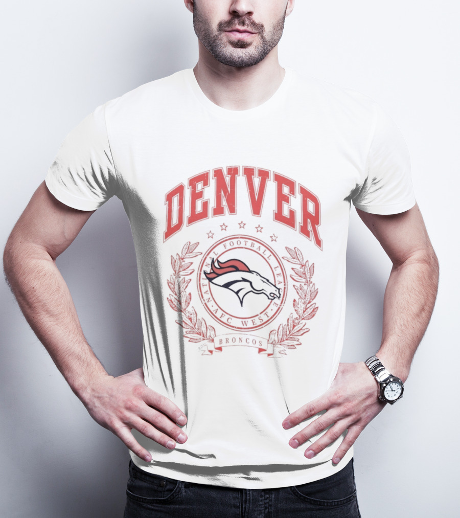 Denver Broncos AFC West National Football League Team Crest T-Shirt